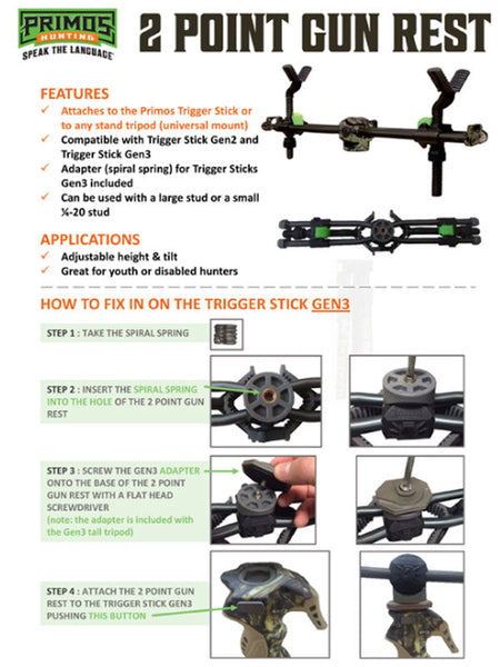 Primos 2 Point Gun Rest – Border Guns and Tackle